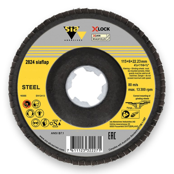 X-Lock Flap Disc 125mm [Series 2824] (Box of 10) - Sanding Shed